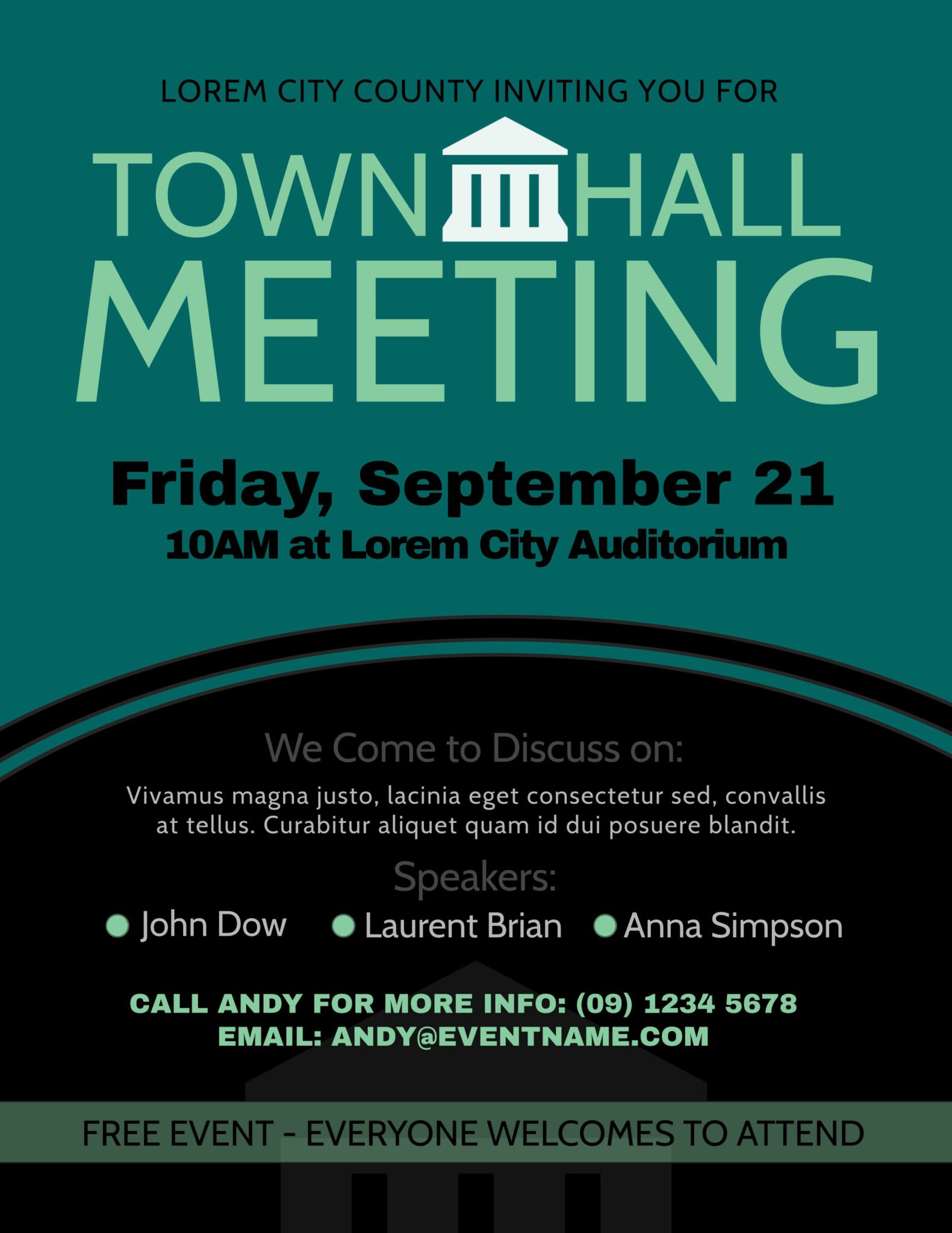 Town Hall Meeting Invitation Email Template