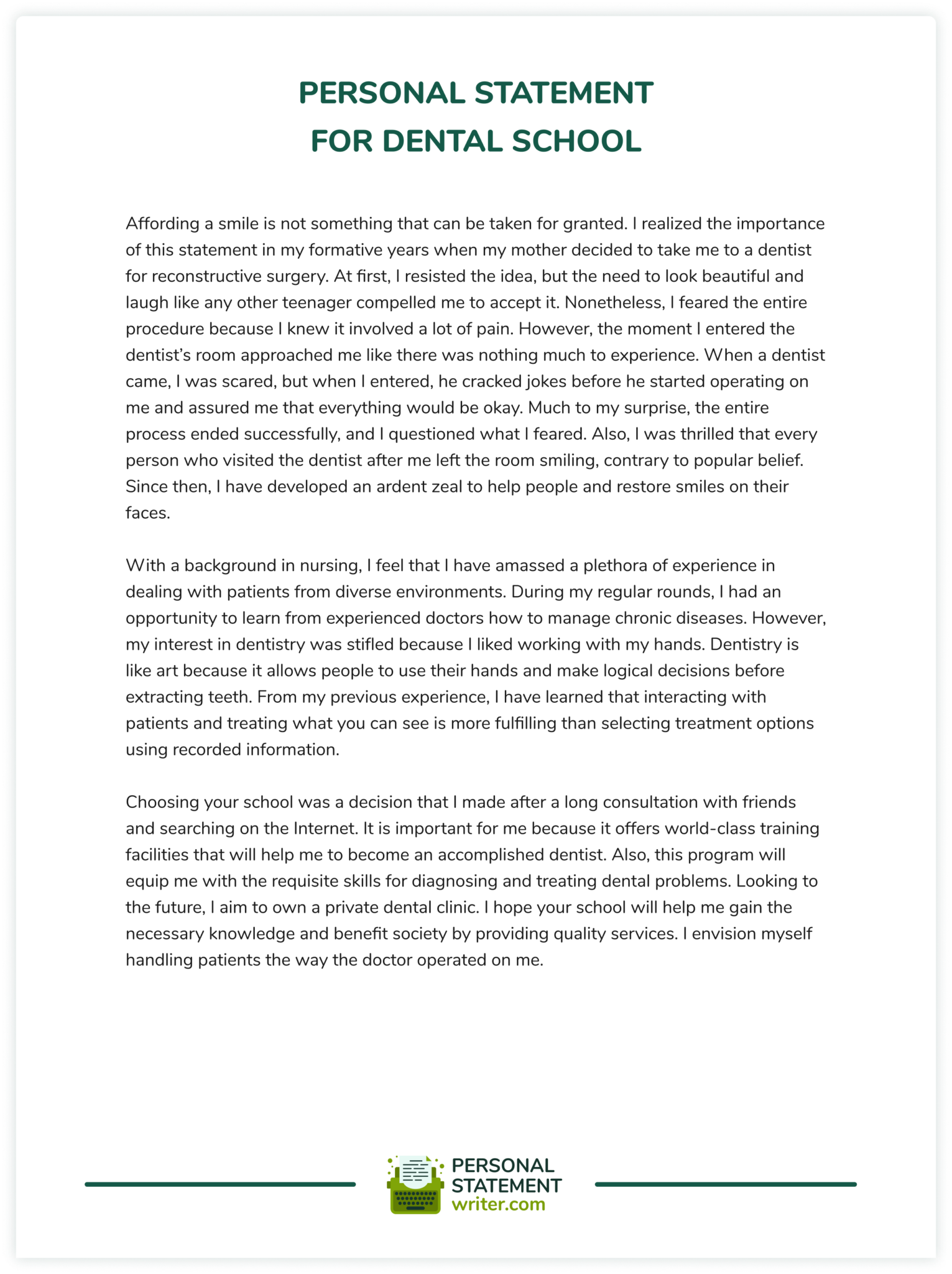 Best University Application Personal Statement Template Examples