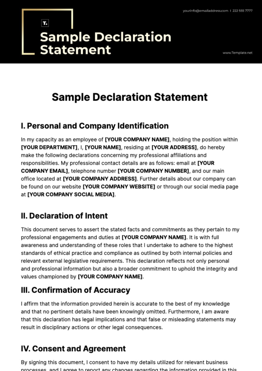 Free Agreed Statement of Facts Template & Example