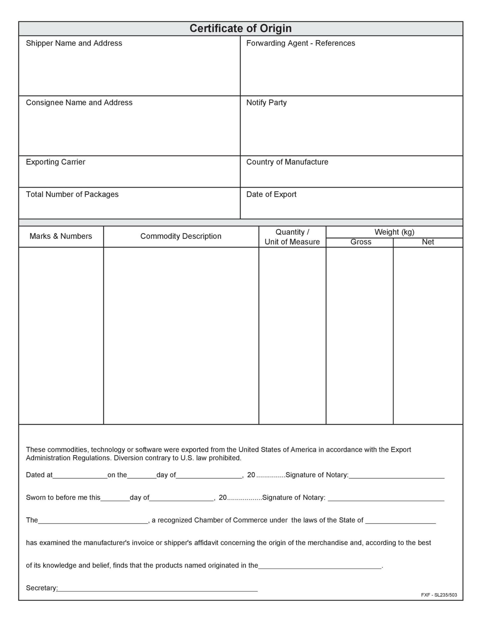 Free Country of Origin Statement Template & Example