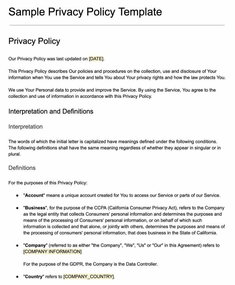 Free DoD Privacy Act Statement Template & Example