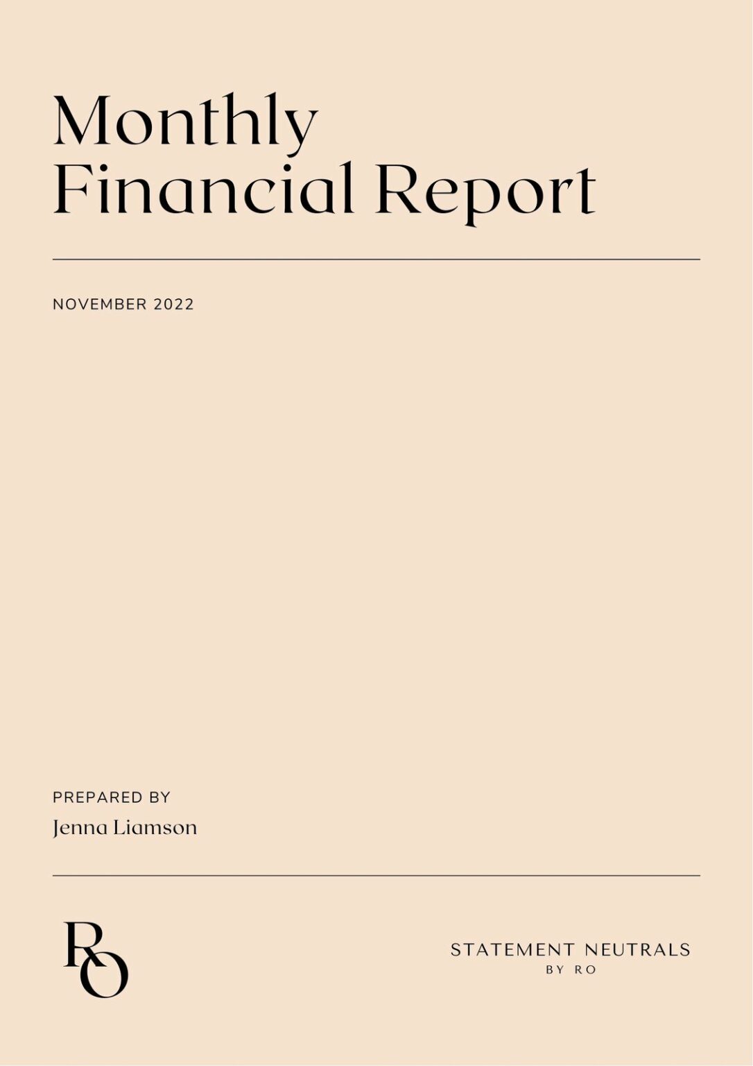 Free Financial Statement Cover Sheet Template & Download