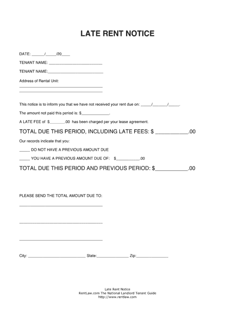 Free Past Due Rent Statement Template & Example