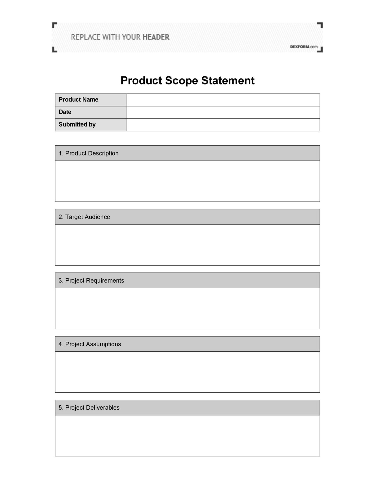 Free Simple Project Scope Statement Template & Example