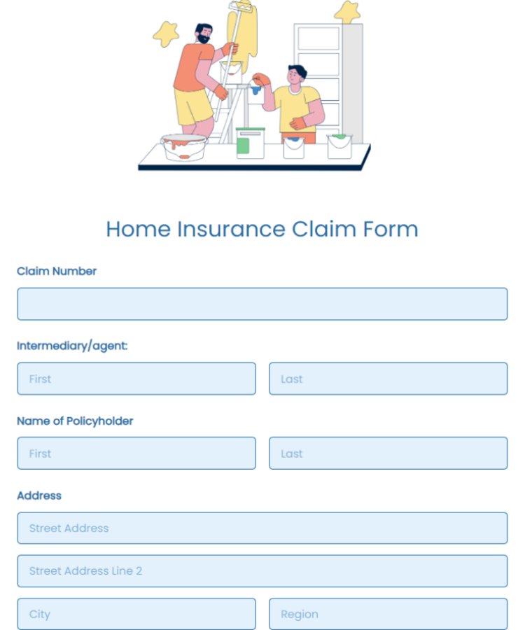 Home Insurance Claim Form Template