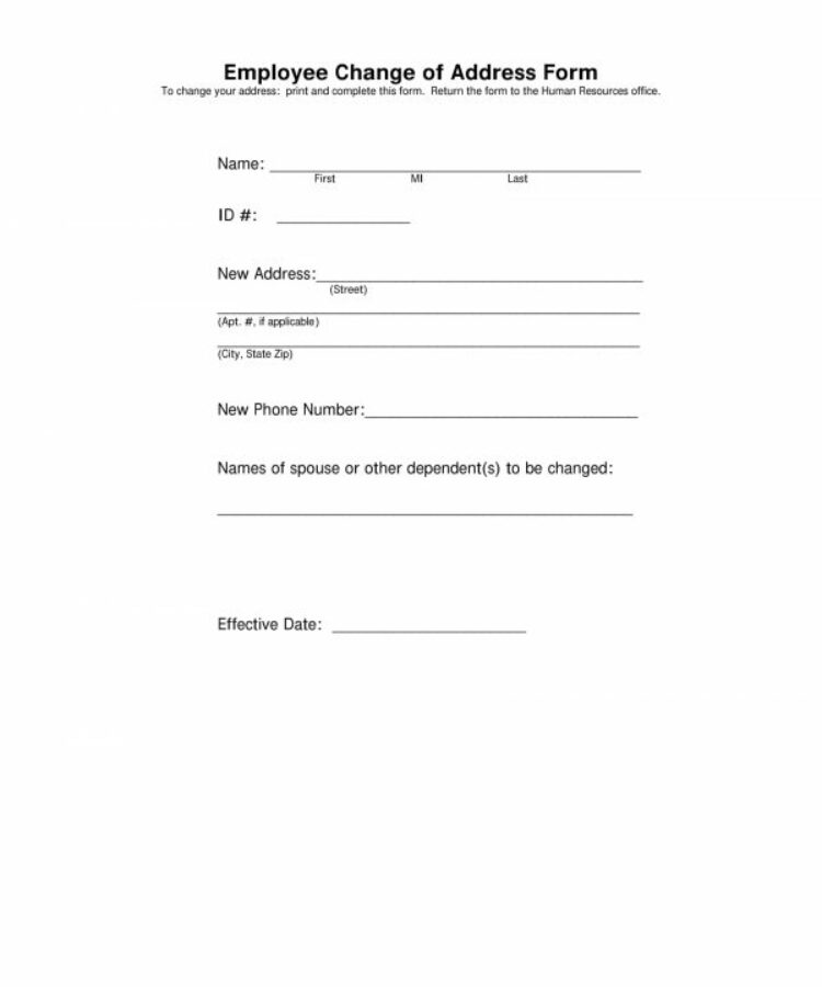 Hotel Employment Application Form Template