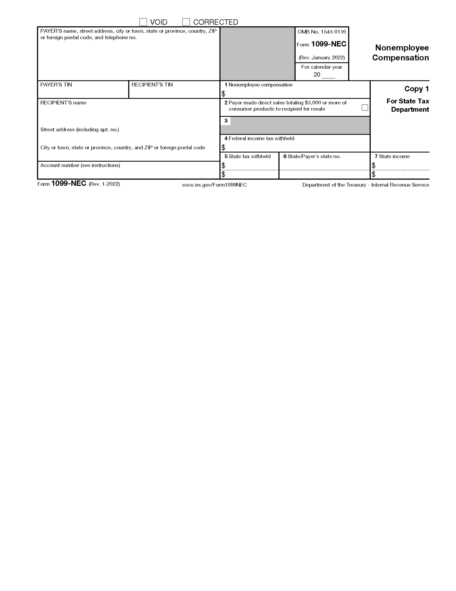 Independent Contractor Tax Form Template