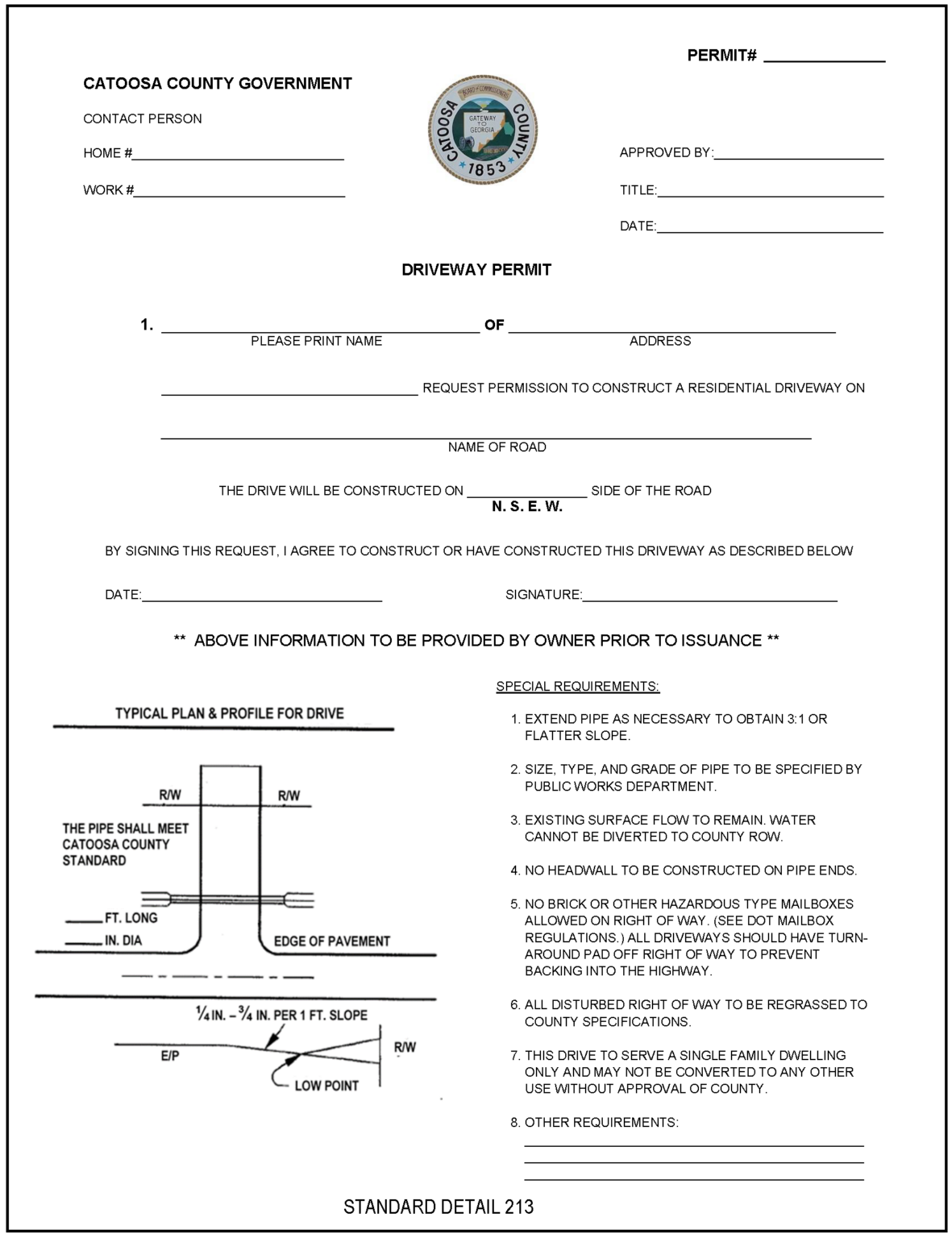 Magistrate Court of Catoosa County GA Form Template