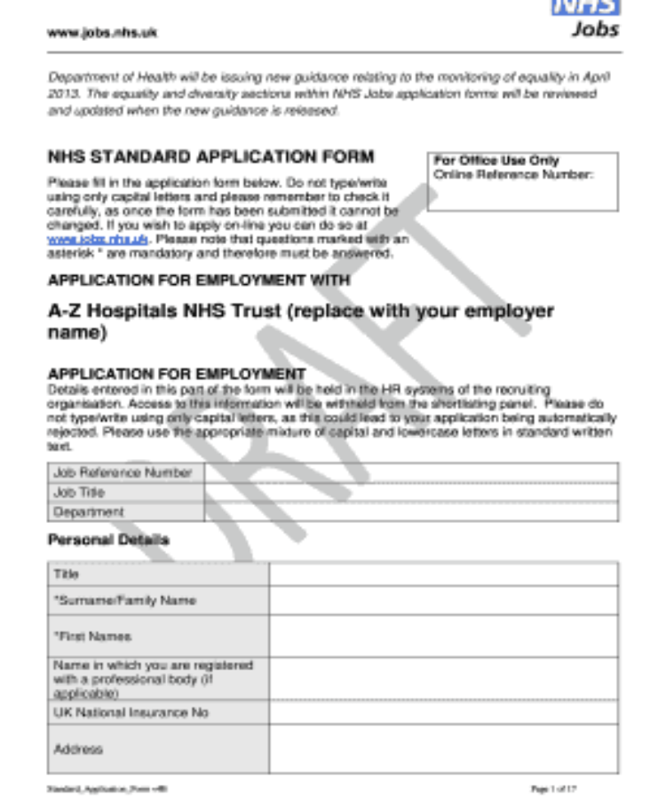 NHS Research Consent Form Template