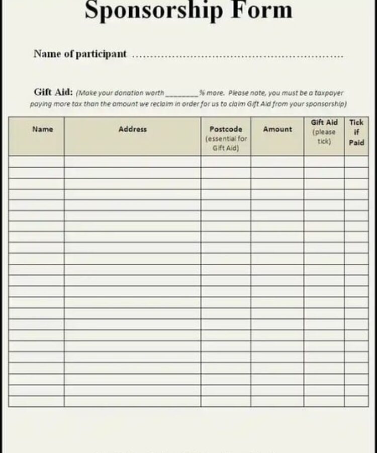 Non For Profit Pledge Form Template