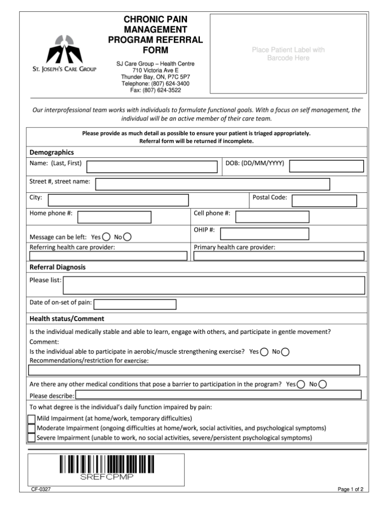 Pain Dr to Pain Dr Referral Form Template