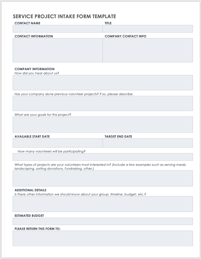 Process Improvement Request Form Template